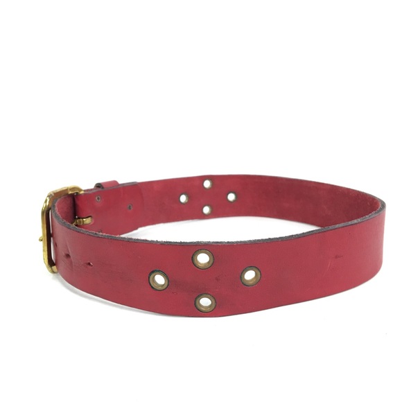Vintage | Accessories | Vintage Distressed Red Leather Belt | Poshmark